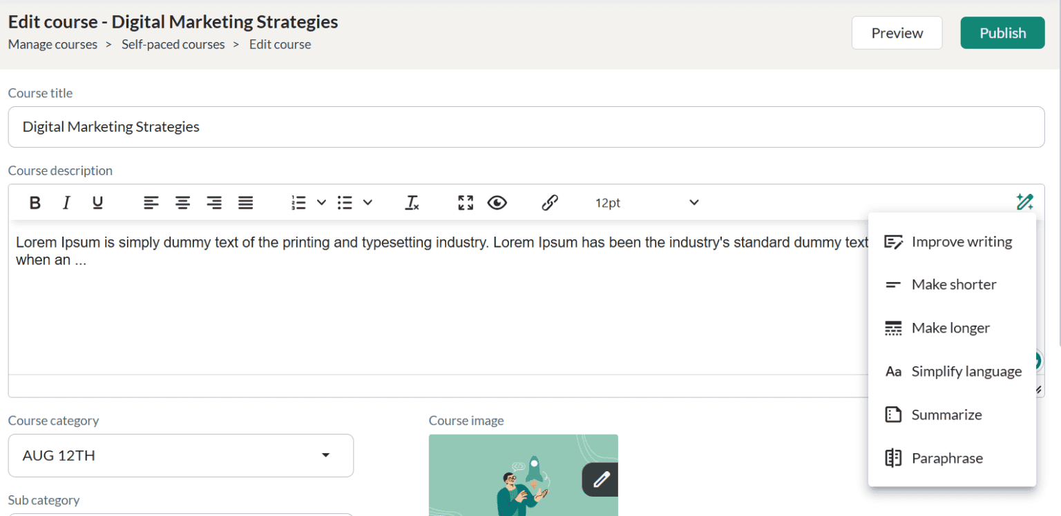 Generating content using AI Co-pilot - Skill Lake